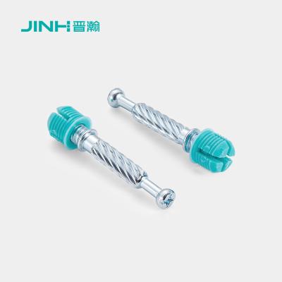 China 40mm Cold-Rolled Steel Minifix Connecting Bolts With Dowel, Furniture Cabinet Connector for sale