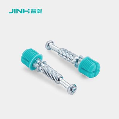 China 36mm Cold-Rolled Steel Minifix Spreading Bolts With Dowel, Furniture Connecting Fitting for sale