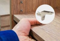 China 5*8mm Rectangle Zinc Alloy Shelf Holders, Furniture Hardware For Rta Furniture for sale