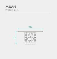 China 12*12mm Metal Abs Shelf Supports, Furniture Panel Connector For Rta Furniture for sale