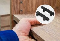 China 39.6*3.3mm plastic Shelf Clips in black, furniture hardware for panel furniture for sale