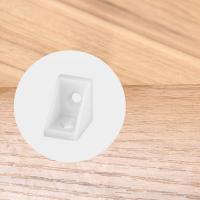 China 10*10mm Plastic Corner Brackets, Flat Pack Furniture Fitting For Panel Furniture for sale