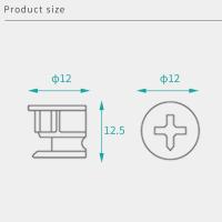 China 12.5mm Height Carbon Steel Minifix Cam Lock Furniture Fitting For Kd Furniture for sale