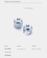 China Eccentric Wheel 12mm Cam Connector Zinc Plated Cabinet Hardware For K/D Furniture for sale