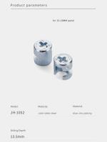 China Zinc Plated 10mm Cam Lock Easy To Install Furniture Cam Fitting For Desk Construction for sale