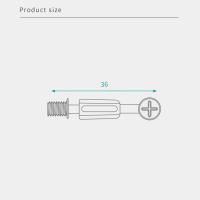China Easy To Install 36mm Minifix Connecting Bolts Carbon Steel Material For Panel Furniture for sale