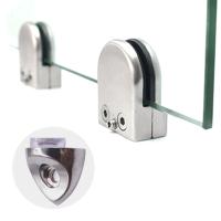 China Fish Mouth Metal Glass Clips For Flat Pack Furniture 9mm Thickness Glass for sale