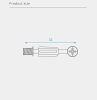 China 32mm Length Steel Minifix Cam Bolt, Cabinet Hardware For Flat-Pack Furniture for sale
