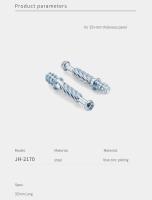 China 32mm Length Furniture Connecting Fitting Cam Connector Screw for Flat-Pack Furniture Assembly and Repair for sale