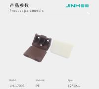 China 12x12mm Plastic L-Brackets With Cover Essential Hardware for Flat-Pack Furniture and Shelving Units for sale