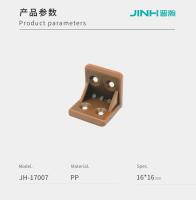 China 16x16mm Plastic L-Brackets Perfect for KD Furniture and Home Renovation 4 Holes Total for Easy Assembly for sale