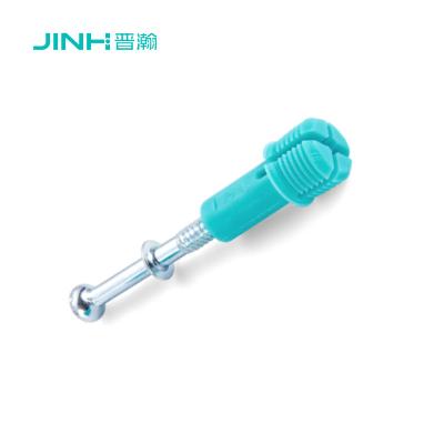 China JINHAN JH-2063 Minifix Spreading Bolt & Fast Connector 41mm High-Strength Carbon Steel Concealed Fitting with Nylon Anchor for Cabinet/Wardrobe Panels​ for sale
