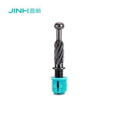 China JINHAN JH-2136 Minifix Connecting Bolts with Black Nickel Finish & Fluted Design for 15mm+ Board Cabinet Wardrobe for sale