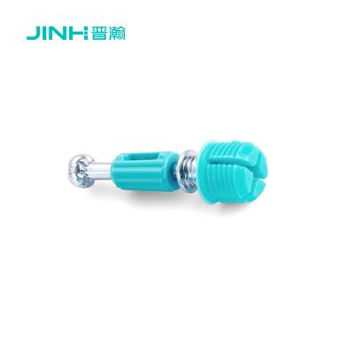 China JH-2161 Cam Lock Connector Set Blue Zinc Plated Cold-Drawn Carbon Steel Dowel Secure Fixing Up to 12N Torque for 15mm Panel Furniture for sale