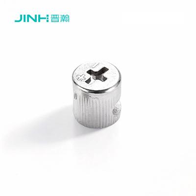 China JH-1045 Minifix Cam Lock Fitting 12mm Dia Cold Rolled Steel High-Friction Ribs for Cabinetry/Wardrobe Assembly​ for sale