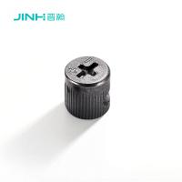 China SPCC Cold Rolled Steel 12mm Minifix Cam Lock Fitting Black Nickel Plated JH-1046 Hidden Eccentric Connector for Cabinets for sale