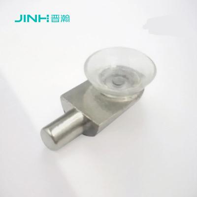 China concealed metal shelf pegs - Transparent Bracket & Nickel Plated Base for Glass Shelves, Holds 23mm Thick, JH-4011 Model​ for sale