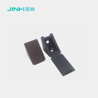 China ​JH-17005 Flip-top Plastic Corner Brace: High Strength PE Material, 10x10mm Size, Hidden Mount for Cabinets & Wardrobes​ for sale
