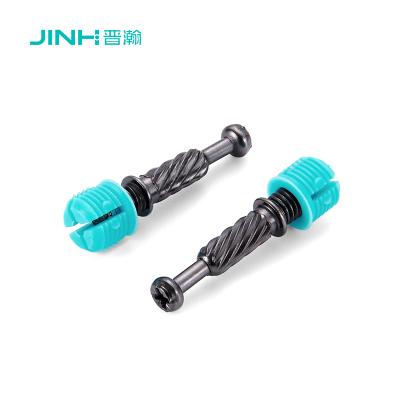 China Jh-2136 Carbon Steel Material Cam Fitting Screw | Cold Rolled Carbon Steel & Black Nickel Plated for sale