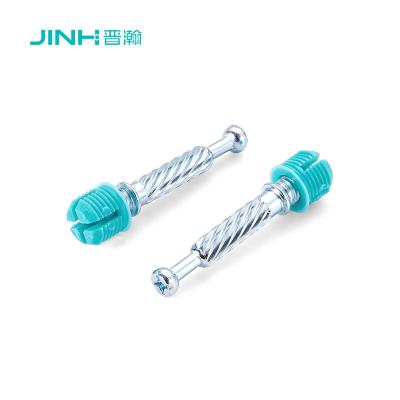 China Jh-2145 Adjustable Cam Fitting Screw, 40mm Furniture Connector With Blue Zinc Coating – Cold Rolled Carbon Steel for sale