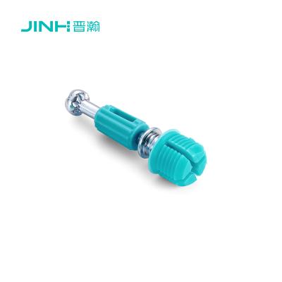 China JH-2161 40mm cam lock fastener screw | Nylon Insert & Zinc-Plated Bolt | For 15mm+ Panel Furniture Assembly for sale