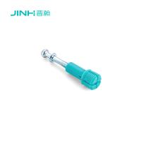 China Jh-2163 32mm Cam Connector Screw | Cold-Drawn Carbon Steel Bolt & Nylon Expansion Insert | 32mm Length, Blue Zinc Plated for sale