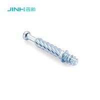China Jh-2171 Profession Cam Lock Fastener Screw For Flat-Pack Furniture Assembly, Cold-Drawn Carbon Steel, Blue Zinc Plated, 40mm Length for sale