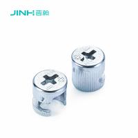 China Jinhan Jh-1040 Cabinet Fitting 12mm Cam Lock For Panel Furniture｜Cold Rolled Carbon Steel｜Zinc Plated｜Concealed Installation for sale