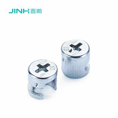 China Jinhan Jh-1040 Cabinet Fitting 12mm Cam Lock For Panel Furniture｜Cold Rolled Carbon Steel｜Zinc Plated｜Concealed Installation for sale