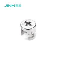 China Jinhan Jh-1045 Steel 12mm Cam Connector | Cold Rolled Carbon Steel Nickel Plated | 12mm Diameter 13.5mm Height | High Strength Hidden Fastener For Cabinet & Wardrobe for sale