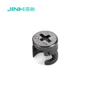China Jh-1046 Easy To Install 12mm Furniture Cam Lock | Cold Rolled Carbon Steel | Black Nickel Plated | Concealed Installation | High Friction Design For Cabinet & Wardrobe for sale