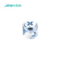 China Jinhan Jh-1049 Carton Steel Furniture Cam Lock | Cold Rolled Carbon Steel | Blue Zinc Plated | Hidden Installation for sale