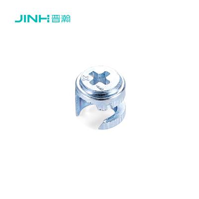 China Jinhan Jh-1049 Carton Steel Furniture Cam Lock | Cold Rolled Carbon Steel | Blue Zinc Plated | Hidden Installation for sale