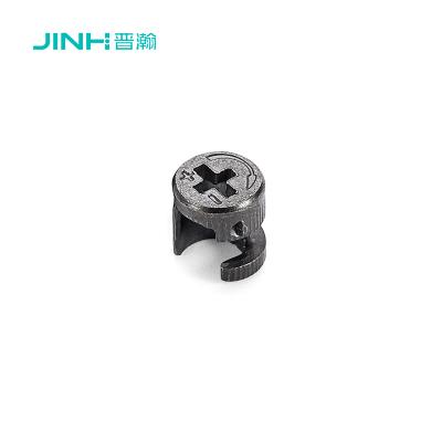 China Jinhan High Strength 10mm Cam Lock Jh-1053 | Cold Rolled Carbon Steel Furniture Connector | Black Nickel Plated for sale