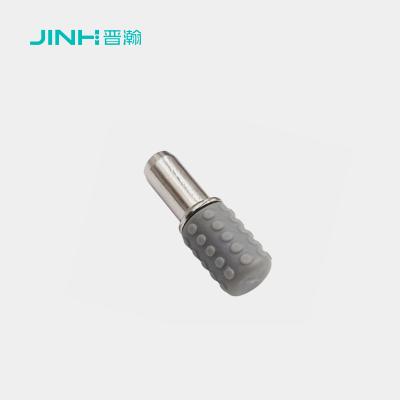 China JH-4062 Nickel Plated Layer Support Bracket, 20mm Length for 15mm+ Board, Steel Core with Grey Rubber Sleeve, Heavy-Duty Shelf Pin for sale