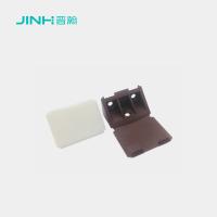 China JH-17006 12x12mm Flip-Top Plastic Corner Brace, PE Material Injection Molded for Hidden Installation, 3-Hole Design for Cabinet/Wardrobe Panel Furniture Connectors for sale
