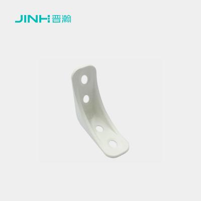 China JINHAN JH-17009 15x30mm L-Shape Plastic Corner Bracket, 4-Hole Injection Molded High-Strength Furniture Connector for Hidden Cabinet & Wardrobe Assembly for sale