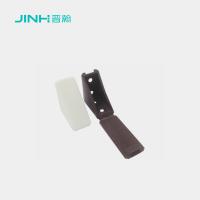 China JH-17010 10x28mm L-Shape Plastic Corner Bracket with Cover, High-Strength Injection Molded, Hidden Fastening for Cabinet & Wardrobe for sale