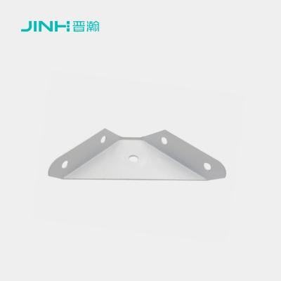 China JINHAN Heavy-Duty Triangle Corner Bracket JH-17015, 5-Hole Steel Corner Connector for Cabinet & Wardrobe, 235x103x61mm, Powder Coated for sale