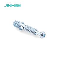 China JH-2170 Cold-Drawn Carbon Steel Eccentric Connector Screw Rod, 32mm Length, Blue Zinc Plated for 15mm+ Board, High Torque Fastener for Flat-Pack Furniture Assembly for sale