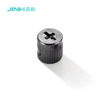 China JINHAN JH-1046 Minifix Cam Lock, Eccentric Connector for Furniture, Cold Rolled Carbon Steel with Black Nickel Plating, Ø12x13.5mm, Hidden & Secure Fastening for Cabinets. for sale