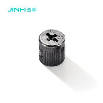 China JINHAN JH-1046 Minifix Cam Lock, Eccentric Connector for Furniture, Cold Rolled Carbon Steel with Black Nickel Plating, Ø12x13.5mm, Hidden & Secure Fastening for Cabinets. for sale