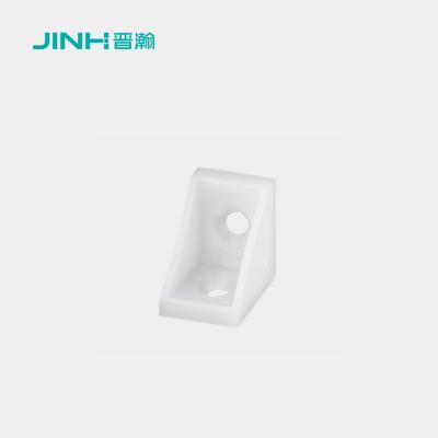 China Screw-mounted Plastic L Shape Brackets with Cover Support Brackets Used in Furniture Construction Shelving Units and Display Fixtures for sale