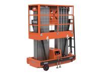 China Push Around Double Vertical Mast Lifts With Durable And Robust Base System for sale