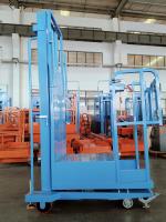 China Easy to move Semi Electric Aerial Stock Picker Lift With Bule Colour for sale