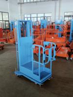 China Easy to move Semi Electric Aerial Stock Picker Lift With Bule Colour for sale