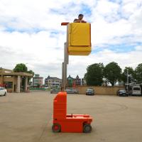 China Self Propelled Electric Tiltable Vertical Mast Lifts  For Factory Workshops for sale