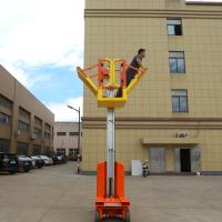 China Self Propelled Electric Tiltable Vertical Mast Lifts  For Factory Workshops for sale