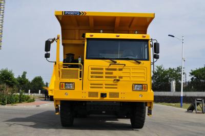 China 90T 500HP PX90AT-CAT off-road mining tipper truck with Caterpillar gearbox for sale