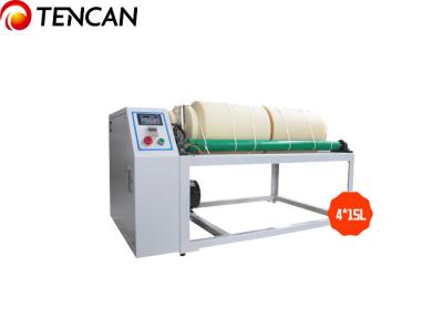 China 220V 1.5KW 4*15L Roller Jar Mill With Customized Serices Dust Cover / Hand Gear for sale